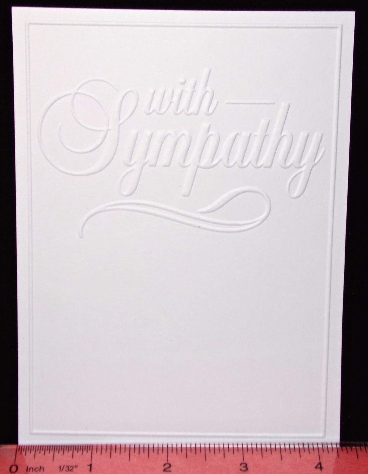 Sympathy Card Fronts Pure White Embossed in 2 sizes Full Size or Small ...