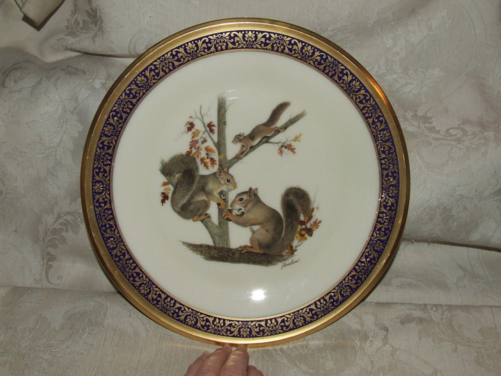 Beautiful 1979 LENOX Woodland Wildlife SQUIRRELS Plate Ltd Ed Designed ...
