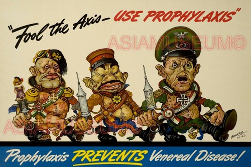 1942 WWii COMIC CARTOON JAPAN TOJO HIROHITO CARICATURE FUNNY PROPAGANDA ...