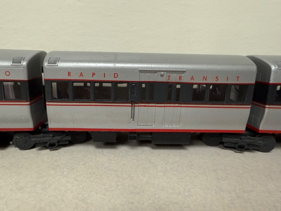 Car Works O SCALE CTA 5000 series Articulated CarSet Custom Ptd trolley ...