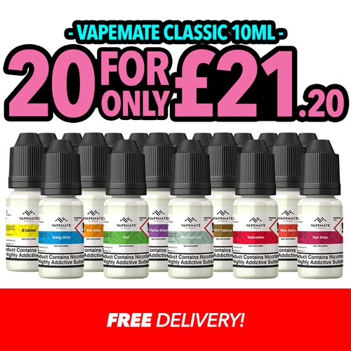 Vapemate Classic E Liquid | 10ml bottles | Vape Juice | 50/50 VG/PG | E ...