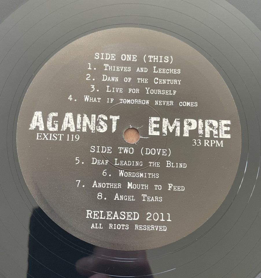 Against Empire - Thieves And Leeches hardcore / punk vinyl lp record EX ...