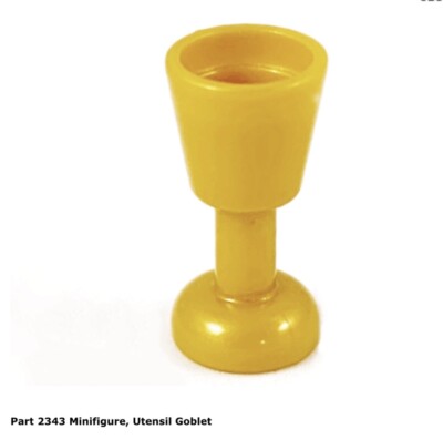 Lego 1x 2343 Pearl Gold Minifigure, Utensil Goblet 75290 | eBay