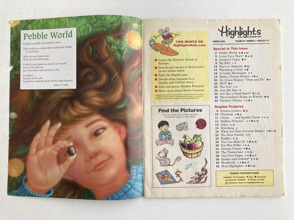 Lot of 3 Highlights Magazine January/February/March 2003 | eBay