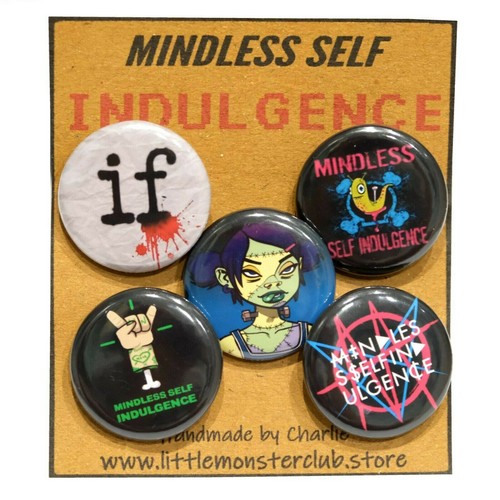 MINDLESS SELF INDULGENCE PIN BADGE BUTTONS - 25mm - band pins - music ...