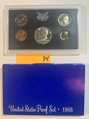 1968 S Proof Coin Set US Mint In Plastic Case | eBay