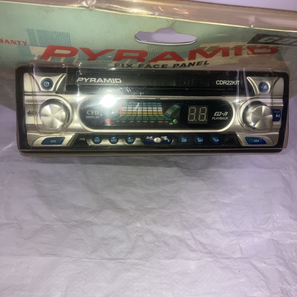 Vtg PYRAMID Car Stereo Cassette AM/FM Radio CDR 22KIT With 2 150W ...