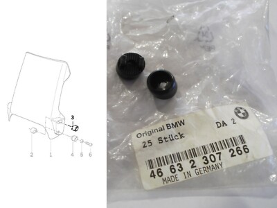 pezzo di serraggio parabrezza deflettore originale Bmw R100 GS ...