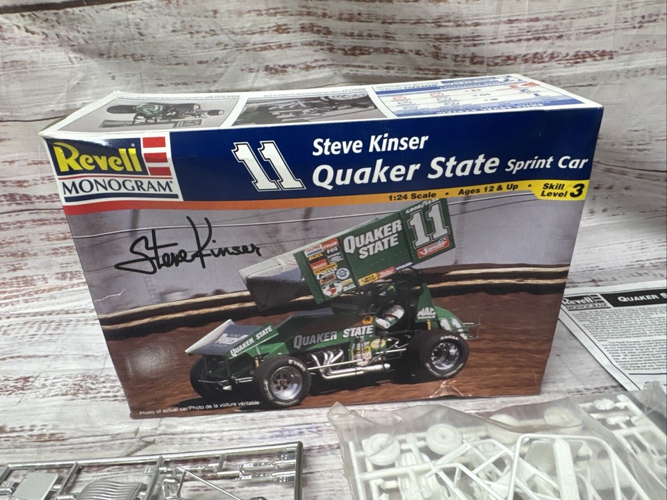 Vintage Revell Monogram 1/24 Steve Kinser Quaker State Sprint Car Model ...