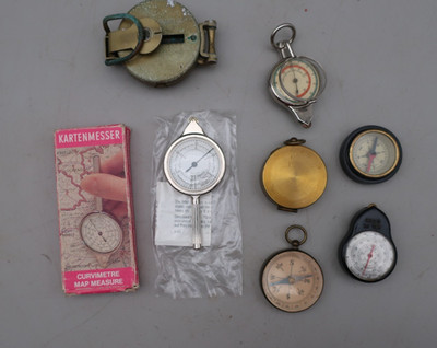 #E Vintage Compass & Navigation Instruments - Map Measures / Compasses ...