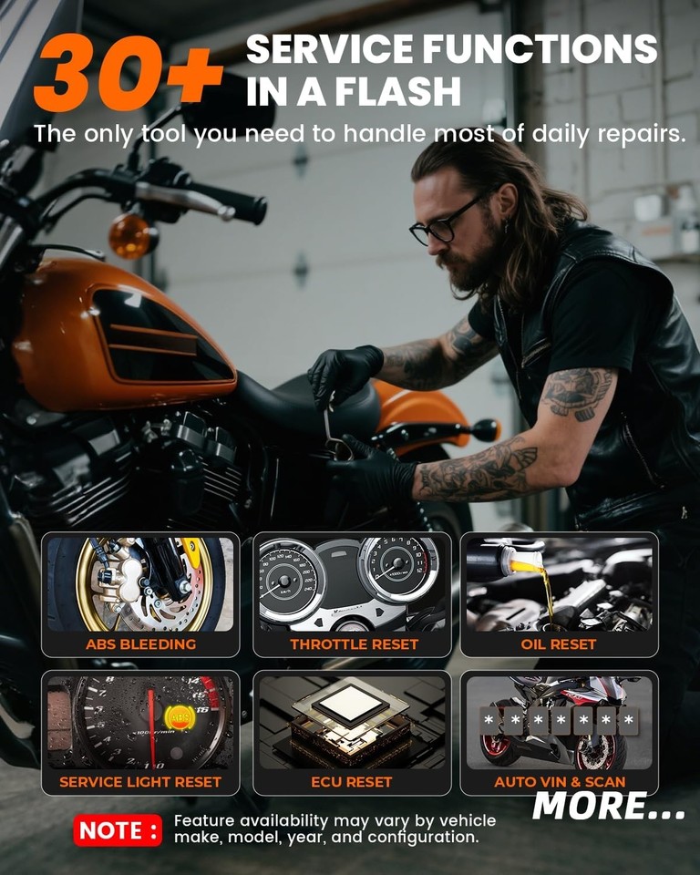 Motorcycle Scanner Full System OBD2 Diagnostic Scan Tool Fits for ...