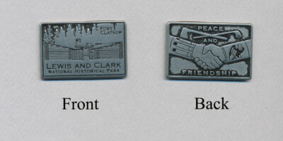 LEWIS & CLARK NHP * Astoria Oregon Columbia * NPS Pewter Type Collector ...