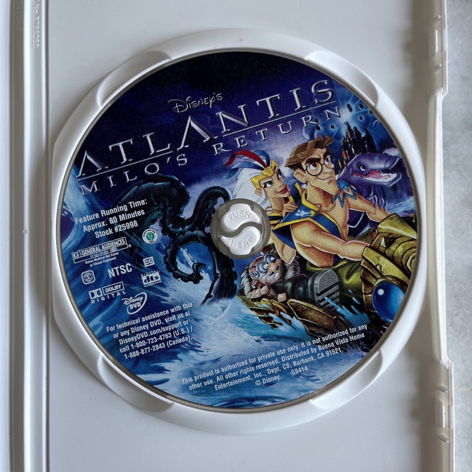 Atlantis: Milos Return (DVD, 2003) Disney Sequel Rare Oop 786936180145 ...