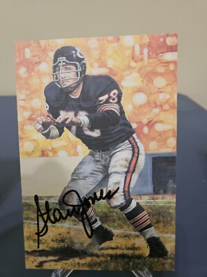 STAN JONES CHICAGO BEARS Signed HOF 1991 Goal Line Art Card GLAC ...