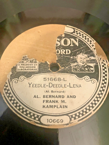 Edison Diamond Disc Record #51668 "Yeedle-Deedle-Lena" Bernard ...