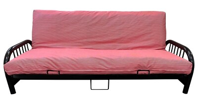 Twin Red Striped Canvas Futon Mattress Cover, Slipcover Encasement ...