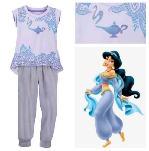 Disney Kids Top Bottom Set Princess Jasmine, Aladdin Casual Children's ...