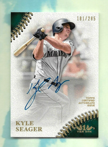 KYLE SEAGER 2018 TOPPS TIER ONE AUTOGRAPH AUTO ON CARD #'D /285 MLB ...