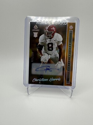 2022 Panini Luminance Christian Harris Gold Rookie Auto /100 #158 ...