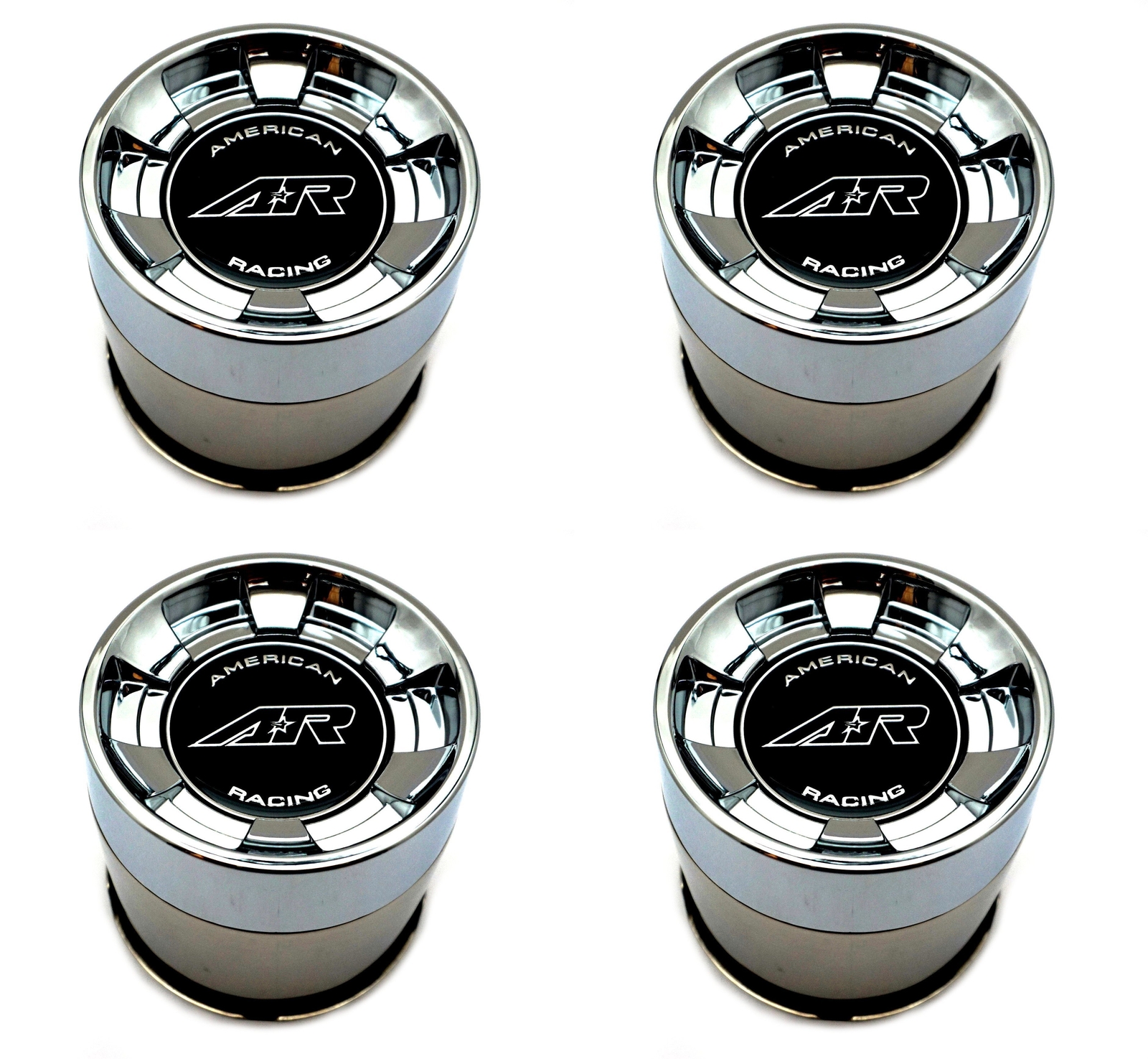 4 American Racing Chrome Center Caps for 5/6L VNA69 Ansen Sprint AR23 ...