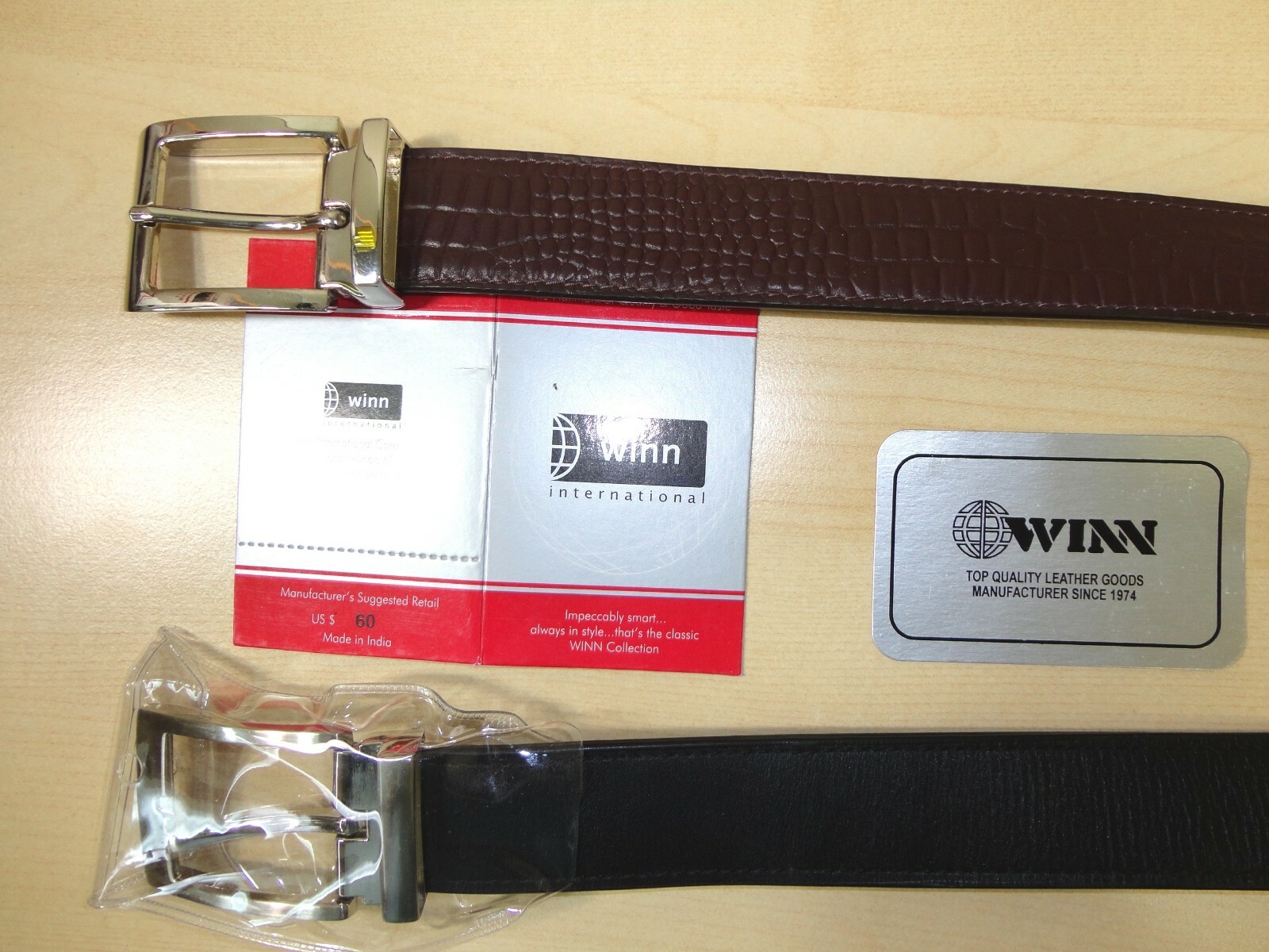 Leather Money Belt/Hidden Compartment - Winn International | eBay