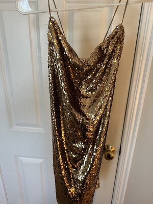 ASOS Gold Sequin Mini Dress | eBay