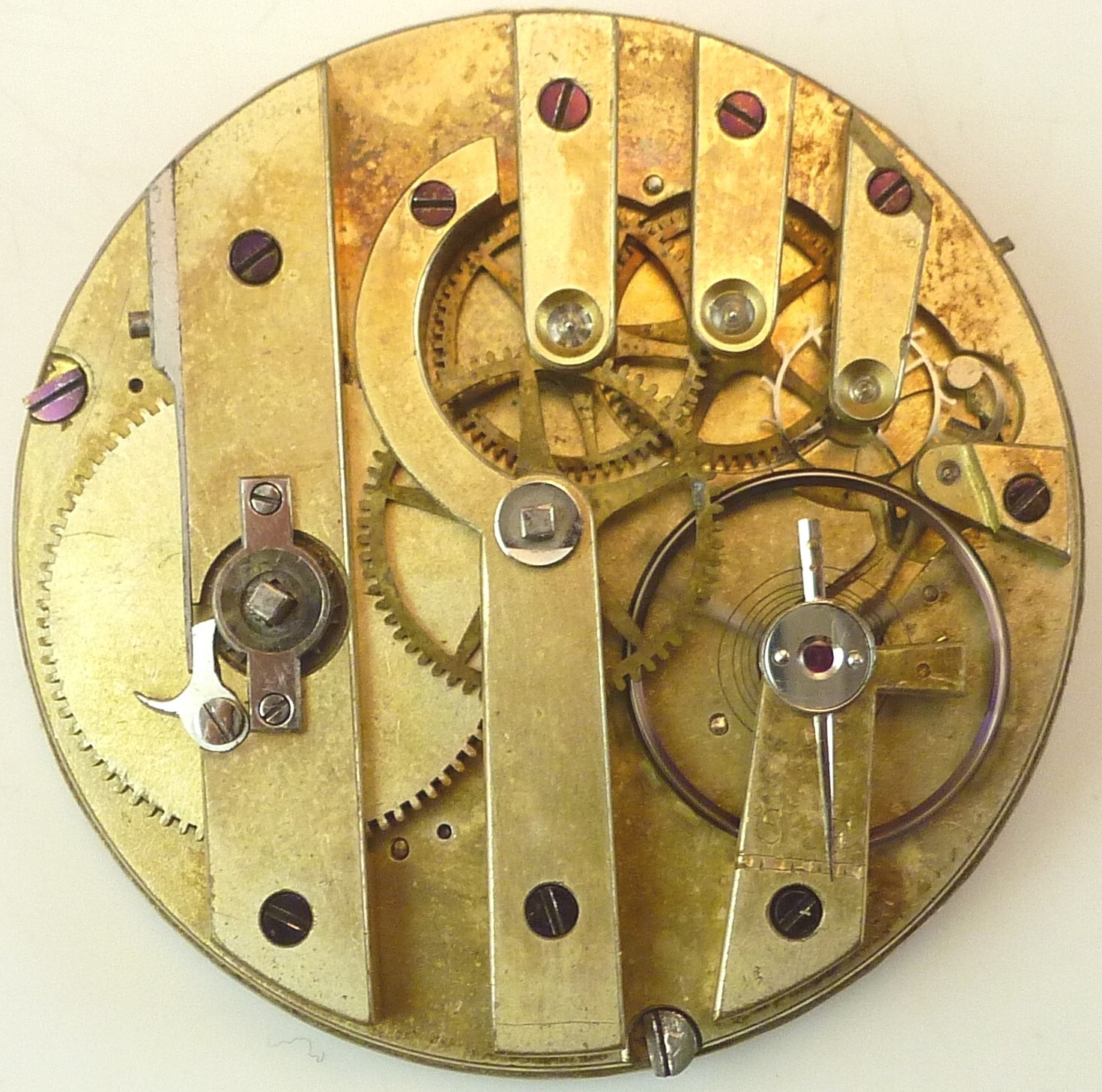 Unsigned Swiss Complete Running Pocket Watch Movement - Parts / Repair ...