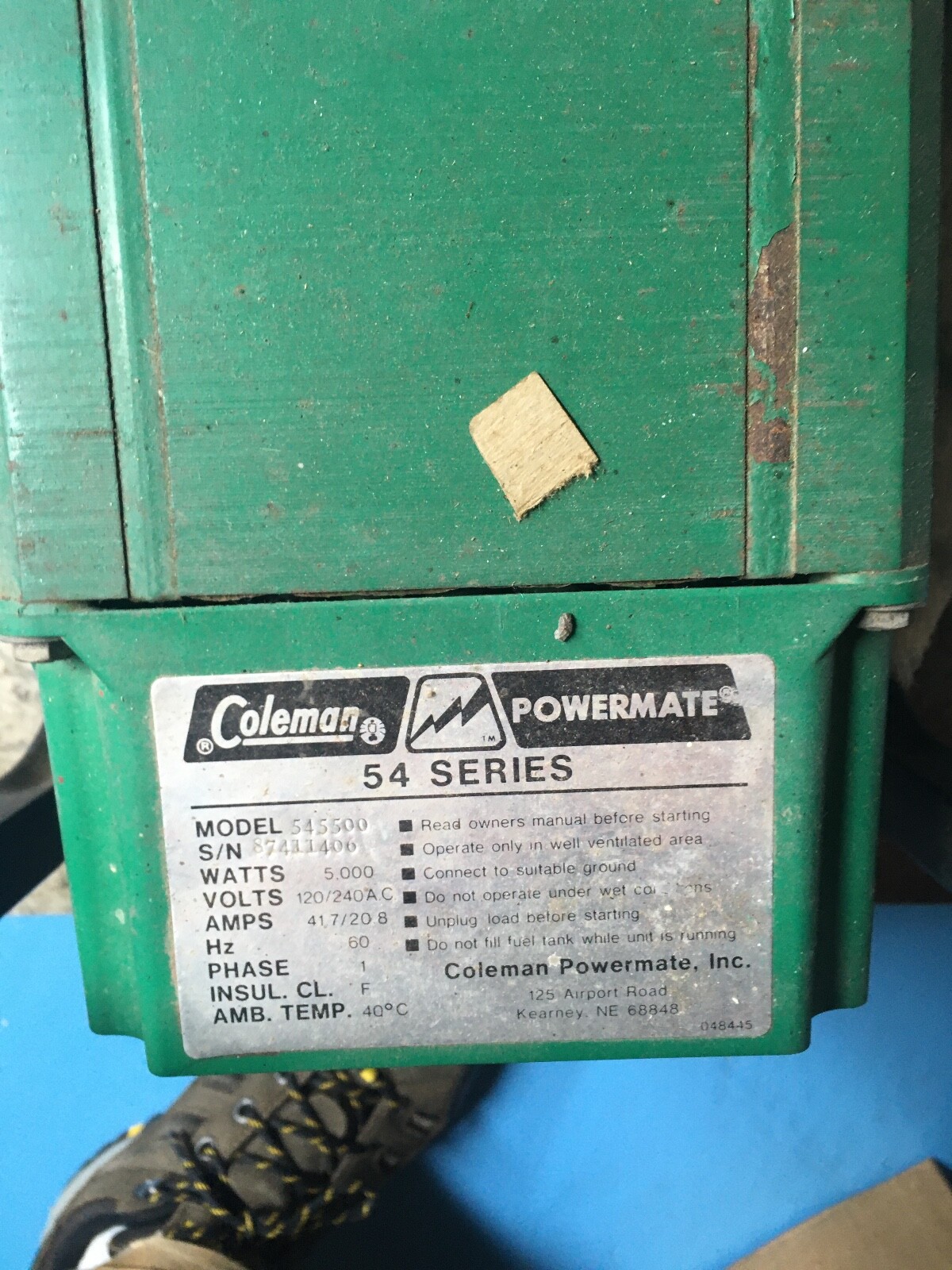 coleman portable generator / 5,000 watts | eBay