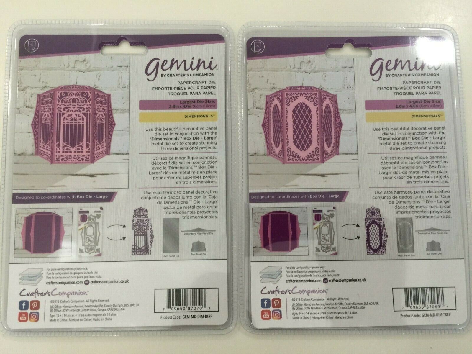 Crafters Companion - Gemini Treasure Box Dimensional Dies BUNDLE 643031 ...