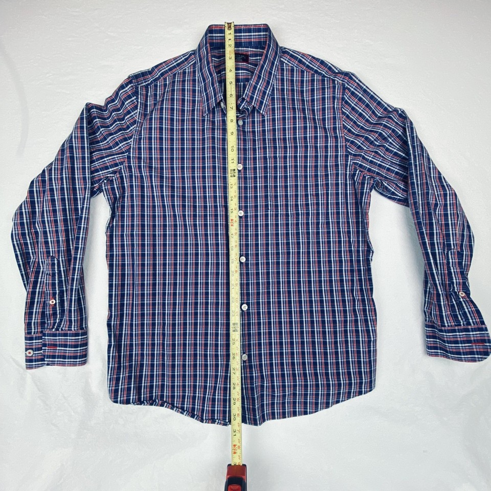 UNTUCKit Shirt Mens XL Blue / Red Plaid Wrinkle Free Slim Fit Non Iron ...