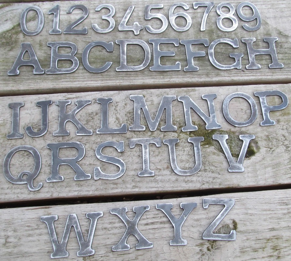 3" Tall Typewriter font Rustic metal letters, thick, weldable | eBay
