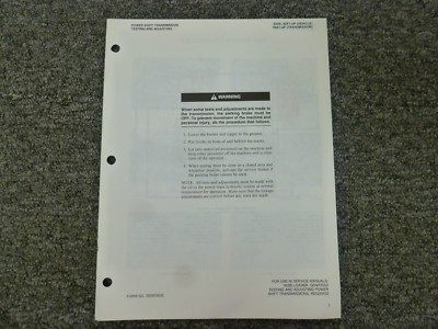 Caterpillar Cat 935B Loader Powershift Transmission Shop Service Repair ...