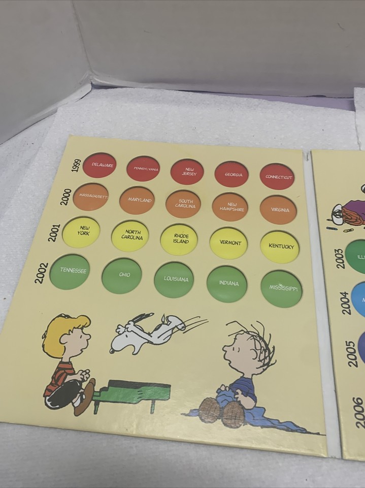 Peanuts Snoopy Quarters of 50 States Coin Album Complete Collection ...