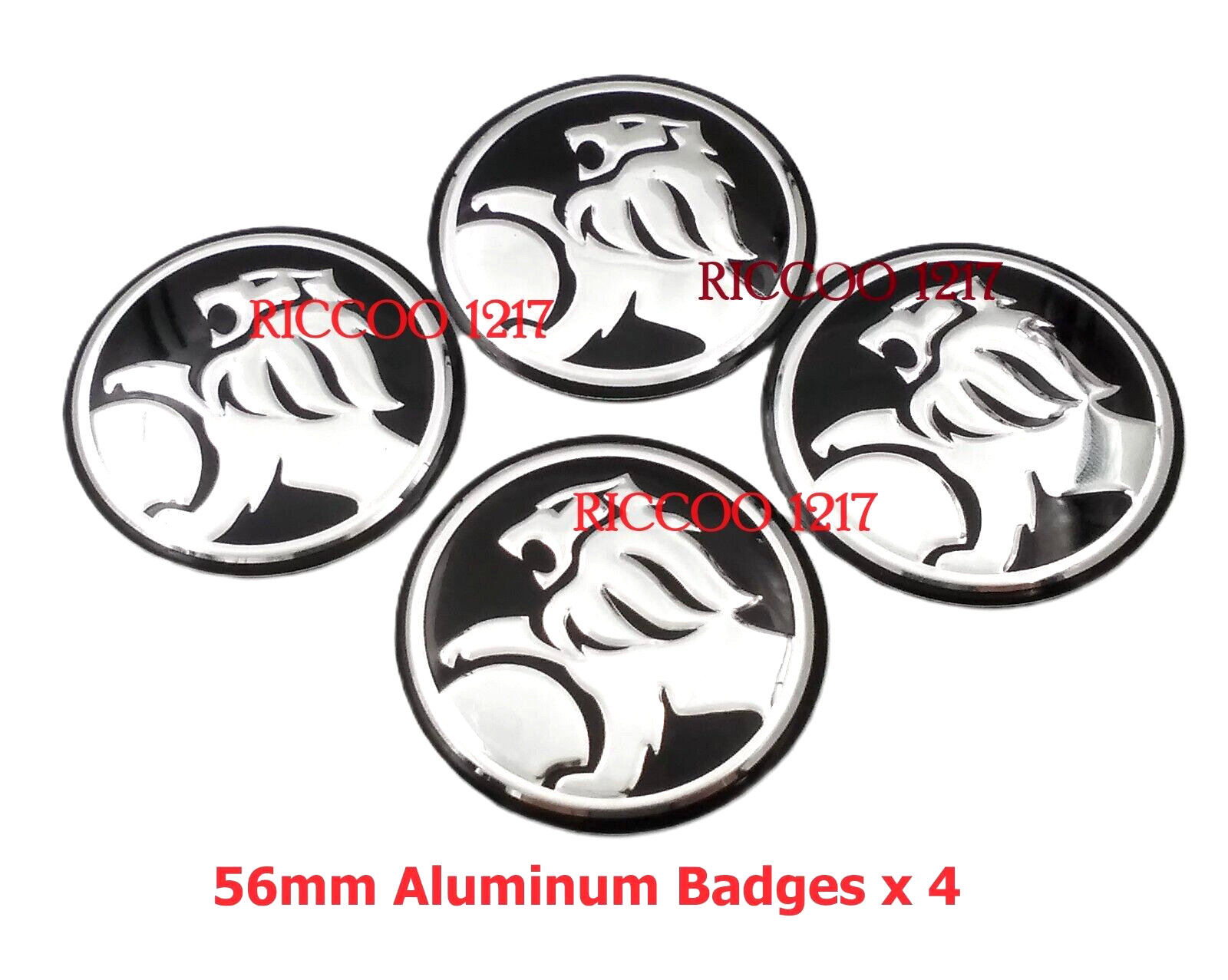 HSV wheel cap badges 56mm SS SSV black chrome pressed aluminum 3D ...