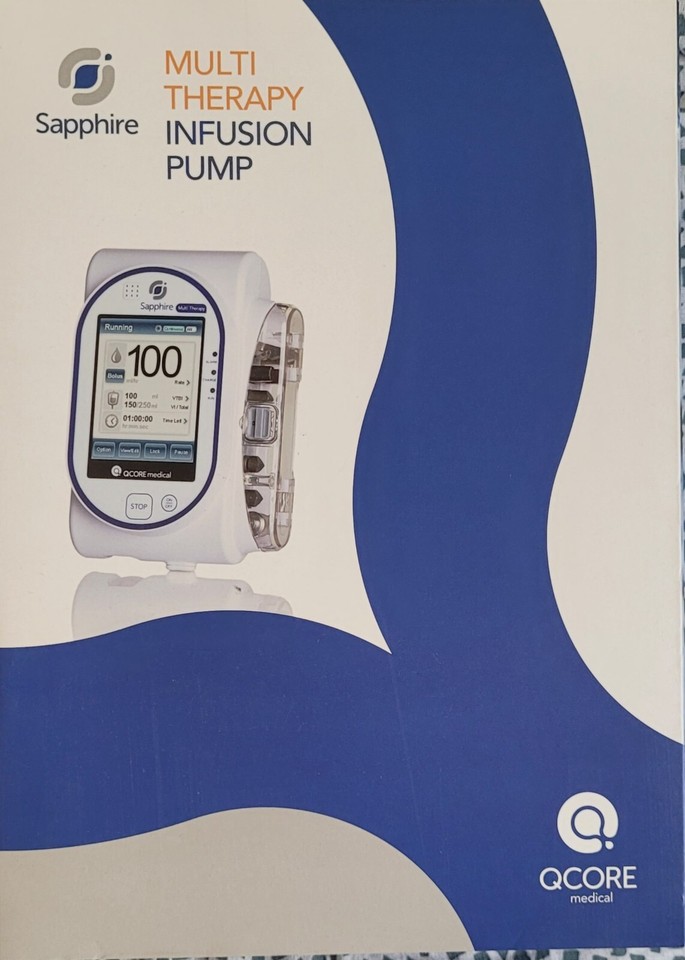 Q CORE MEDICAL SAPPHIRE MULTI THERAPY INFUSION PUMP WITH BRACKET AND ...