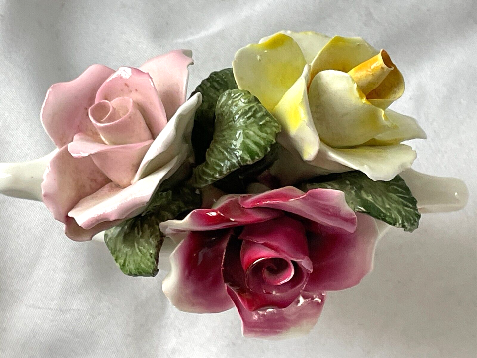 2 THORLEY BONE CHINA ROSES FLOWERS IN VASE PERFECT- FREE SHIP | eBay