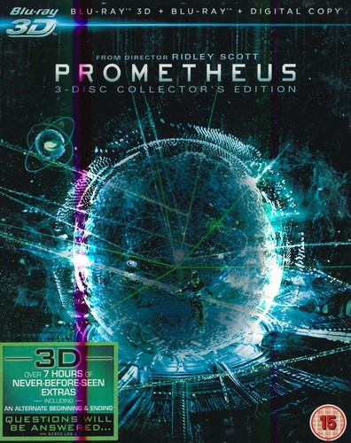 Prometheus (2012) 3-Disc Collector's Edition Blu-ray 3D + 2D, Noomi ...