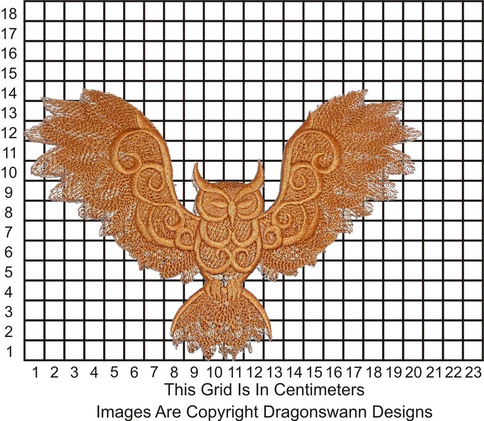 Embroidered 2 Colour Spread Wing Owl Motif/Patch/Badge/Applique Lots of ...