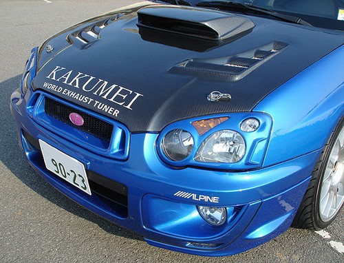 STI LARGE 4" CARBON FIBER HOOD SCOOP UPGRADE FOR 2004 2005 04 05 ...