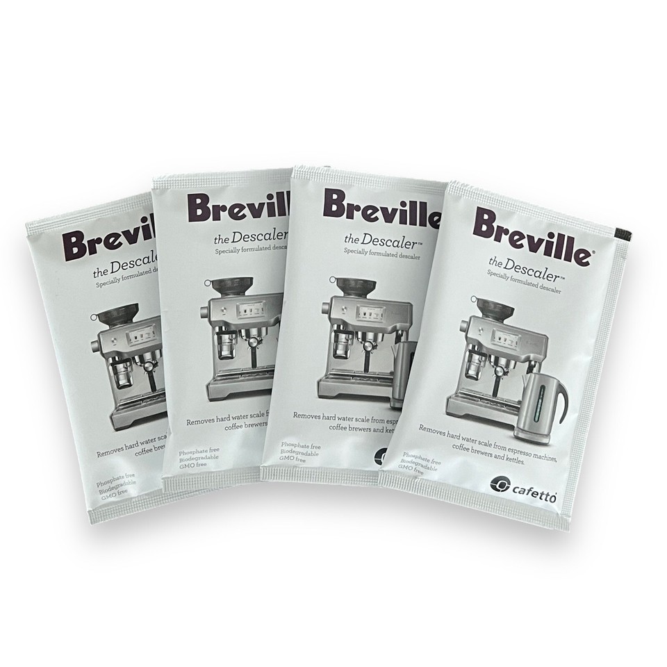 PACK of 4 Breville Espresso Machine The DESCALER Four Packets Genuine ...