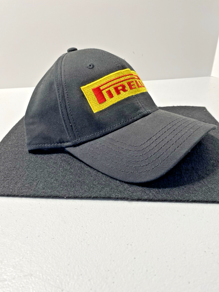 New Pirelli Adjustable Strap Back Logo Patch Hat OSFM Black/Gold/Red ...