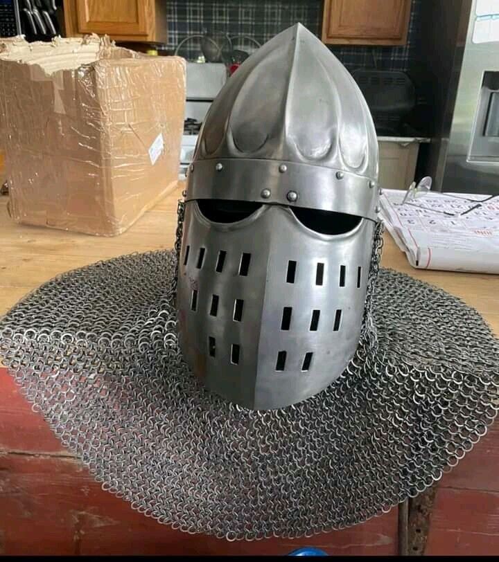 2mm Medieval Combat Helmet,Medieval helmet,battle ready helmet,15th ...