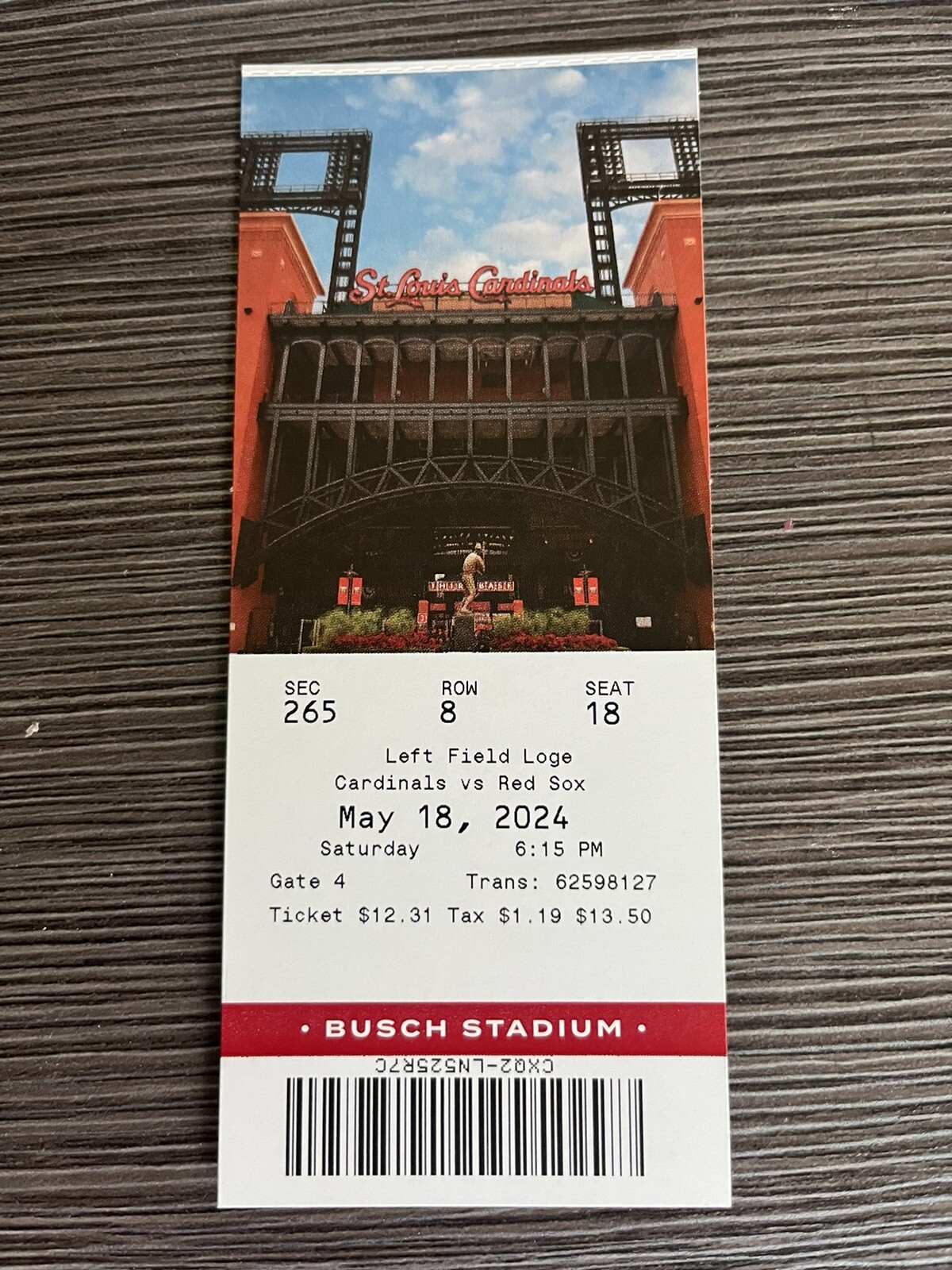 St. Louis Cardinals Ticket Stub 5/18/24 | Grelly USA