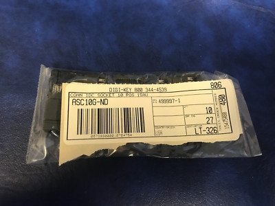 Digi-Key CONNECTOR IDC SOCKET 10 POS 15AU PN: 499997-1 QUANTITY OF 10 ...