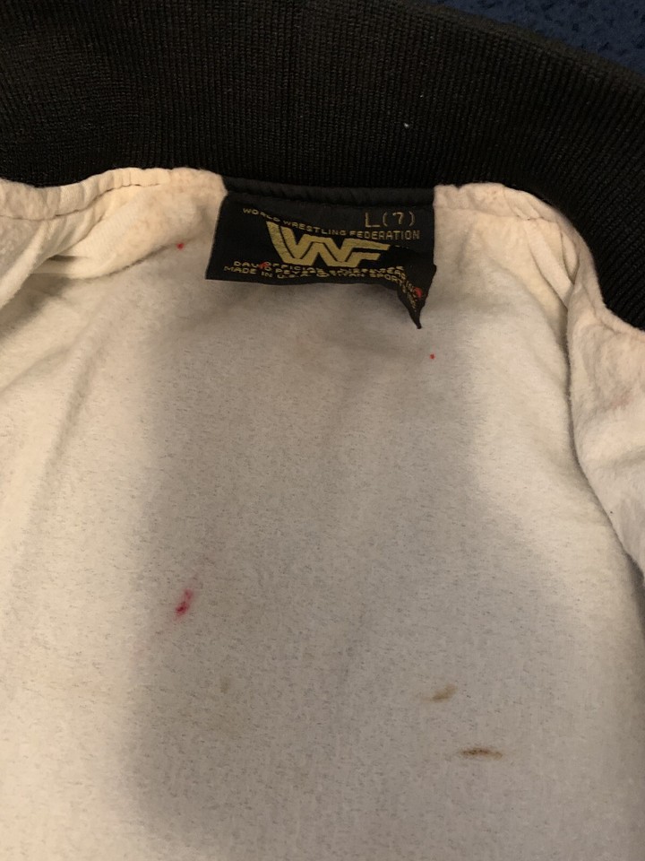 1985 WWF VINTAGE WRESTLING WWF JACKET ANDRE GIANT HULK HOGAN YOUTH L 7 ...