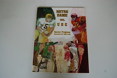 1968 Notre Dame - Southern Cal USC College Football Program | eBay