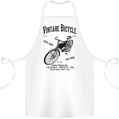 Vintage Bicycle Cycling Cyclist Retro Bike Cotton Apron 100% Organic ...