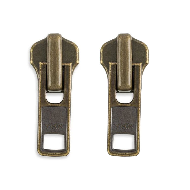 YKK® ORIGINAL SLIDERS #8 Automatic lock Metal Jacket Zipper Pulls - 2 ...