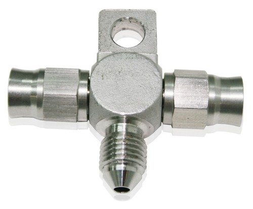 Aeroflow Stainless -3AN Tee With Mount Teflon Ends With -3AN On Side ...