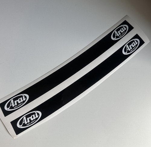 GP7 Helmet Visor Stickers X2 Black Motorsport Karting Fits GP7 Visors ...